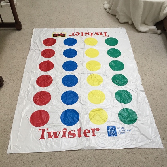 Milton Bradley | Games | Twister Game Mattablecloth Too Spinner Board ...